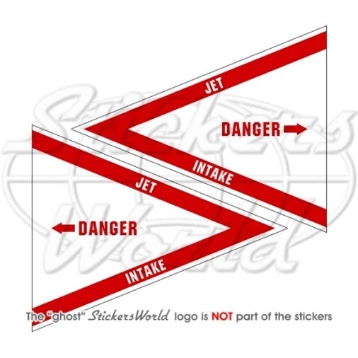 DANGER JET INTAKE Aircraft Helicopter Markings USAF NATO 75mm Stickers ...