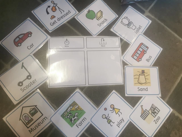 NOW & NEXT Daily Routine Chart Visual Timetable Set ASD ADHD Autism £5. ...