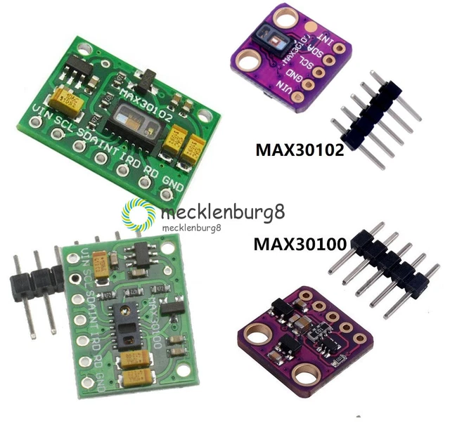 MAX30102/MAX30100 HEART RATE Breakout Sensor Blood Oxygen Transducer for Arduino EUR 5,39 ...