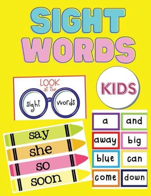 SIGHT WORDS FOR Kids: 100 Sight Words Kindergarten Workbook Ages 4-8 ...