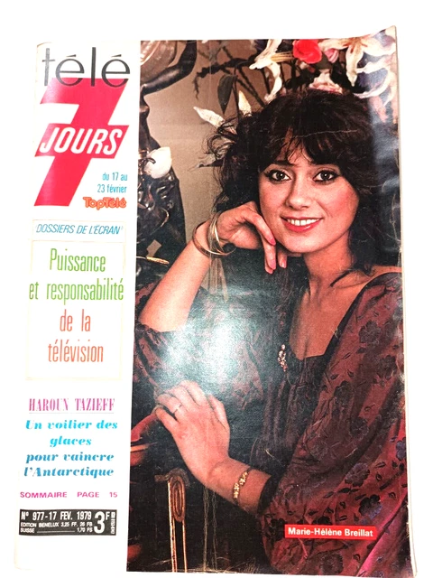 PROGRAMME TELE REVUE Tele 7 Jours N°977 17 Fevrier 1979 Marie Helene ...