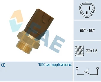 FAE 36720 TEMPERATURE Switch, radiator fan for AUDI,SEAT,SKODA,VW EUR ...