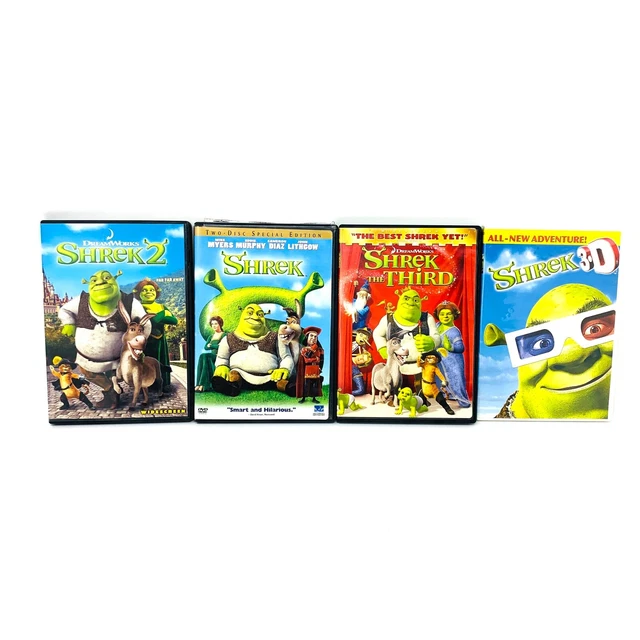LOT DE DVD Shrek - Shrek 1, Shrek 2, Shrek The Third, Shrek 3D EUR 25 ...