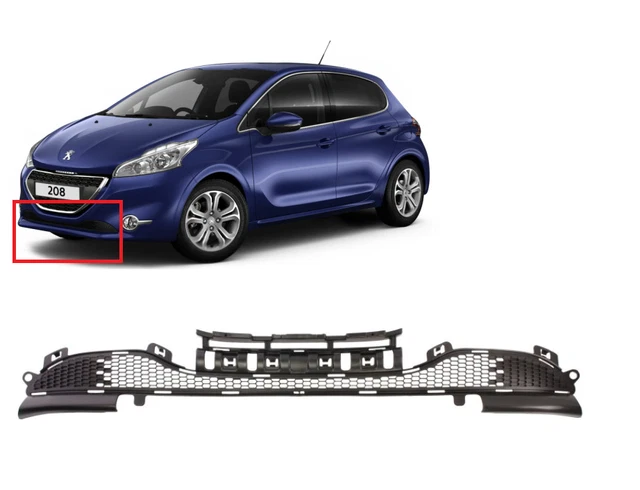 GRILLE CALANDRE FRONT Avant Noir Pour Peugeot 208 I 2012-2015 Active ...