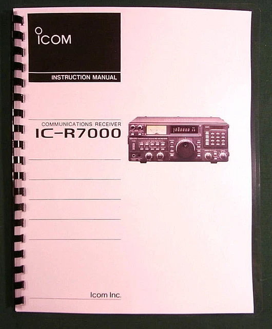 MANUALE DI ISTRUZIONI icom IC-R7000 - Stock carte premium e coperchi ...