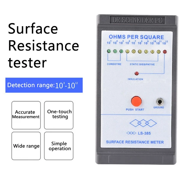 SURFACE RESISTANCE RESISTIVITY Meter Anti-static Electricity Resistance ...