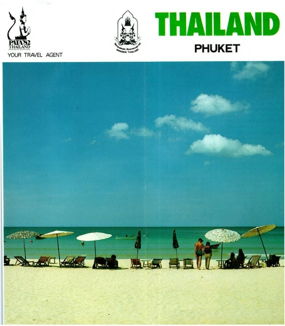 VINTAGE THAILAND PHUKET Travel Brochure Map Tourism - Pearl of the ... VINTAGE THAILAND PHUKET Travel Brochure Map Tourism - Pearl of the ...