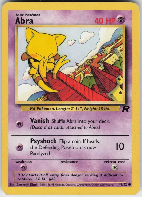 PLAYED ABRA 49/82 Team RocketCommon £2.69 - PicClick UK