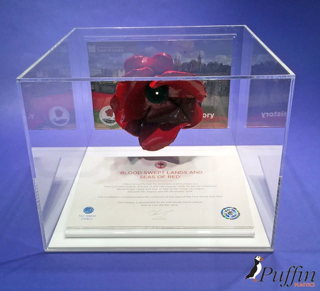 TOWER OF LONDON Ceramic Poppy Display Case (White) £55.99 - PicClick UK
