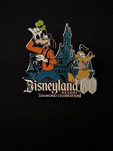 DISNEYLAND 60TH RESORT Diamond Celebration Goofy & Pluto Pin Disney ...
