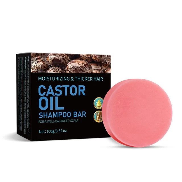 100G CASTOR OIL Soap (shampoo) with Foaming Net Cleaning and Care W7P5 ...