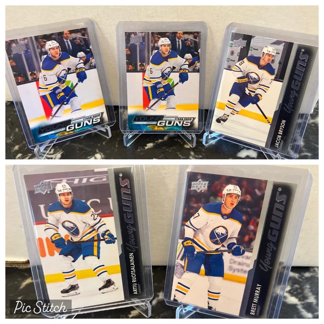UPPER DECK YOUNG Guns Buffalo Sabres (lotto di 5) Punta, Murray, Bryson ...