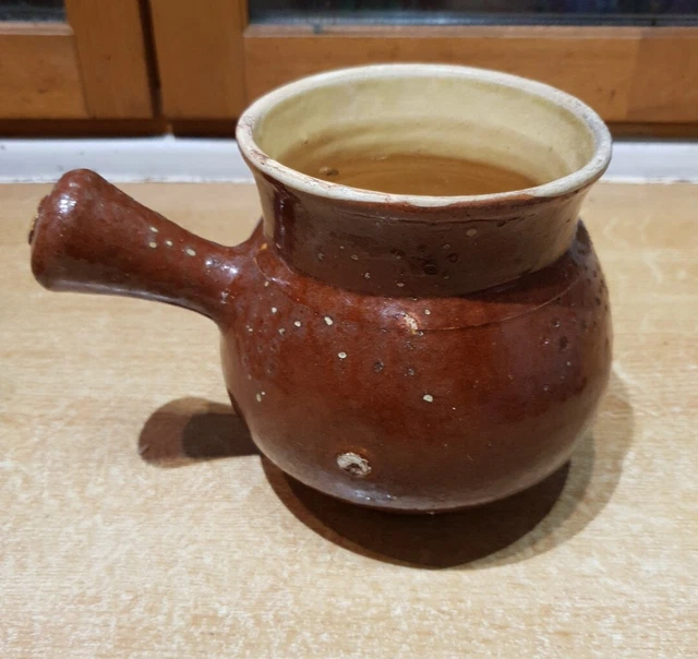 TOUPIN EN TERRE cuite ancien 12,5 cm pichet poterie ancienne avec 1 ...