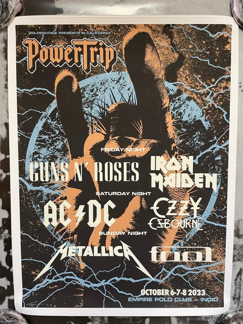 AC/DC POWER UP Poster guns n roses-metallica-iron maiden- lithograph ...