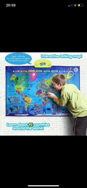 BEST LEARNING I-POSTER My World Interactive Map - Educational Talking ...