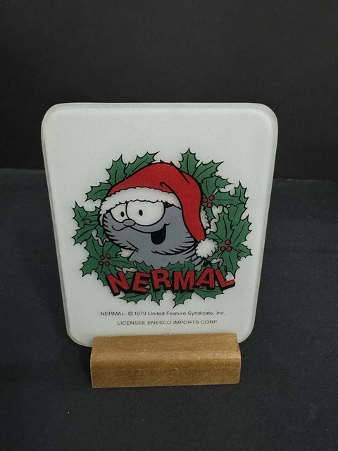 VINTAGE RARE NERMAL Grey Cat 1979 Garfield Series Glass Stand $45.00 ...