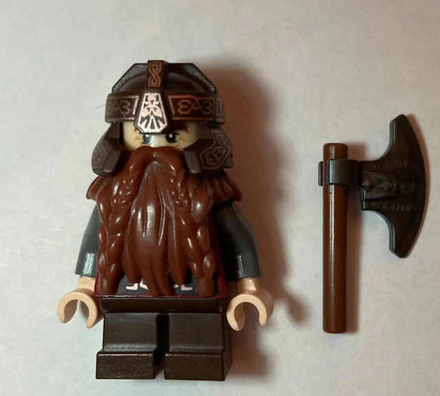 LEGO GIMLI MINIFIGURE Lord of The Rings Dwarf The Hobbit 9473 79006 ...