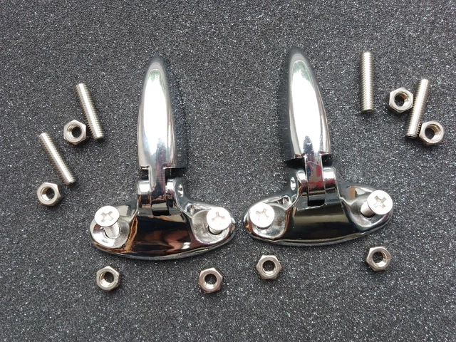 MINI COOPER CLASSIC Clubman 1275GT Chrome Boot Hinges + Stainless Steel ...