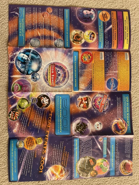 ALTON TOWERS THEME Park Map Guide Leaflet 2001, Vintage, Rare collectors item EUR 137,64 ...