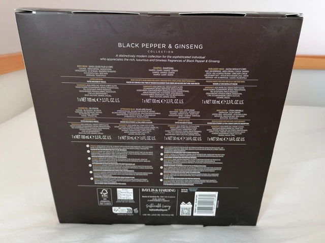 BAYLIS & HARDING Signature Collection Black Pepper and Ginseng Gift Set ...