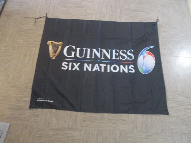 GUINNESS RUGBY FLAG 2023 98cm width x 80cm height £4.99 - PicClick UK