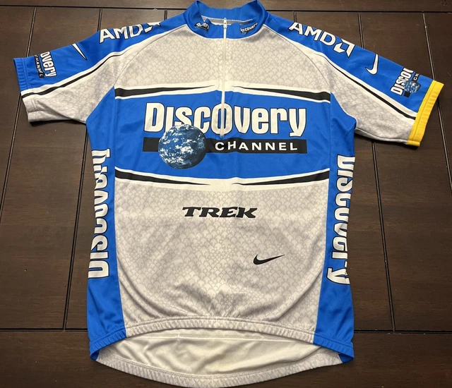 NIKE TREK DISCOVERY Channel Bike Jersey Shirt Mens Medium Dri Fit ...