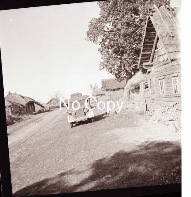 NEGATIVE WW2 TANK Unit in Russia 1941/42 - Village Truck X242/1 EUR 7 ...