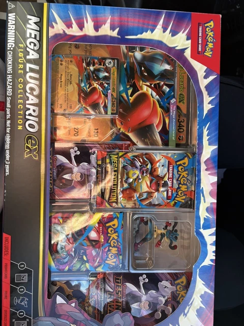 POKEMON TCG MEGA Lucario ex Premium Figure Collection Box sigillato in ...