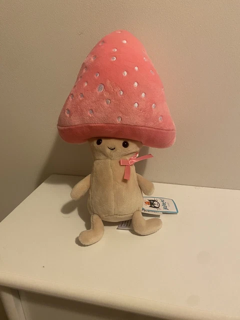 Jellycat Fun Guy Pattie Mushroom Toadstool Soft Toy Plush New With Tags