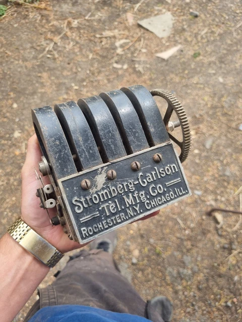 VINTAGE ANTIQUE STROMBERG Carlson magneto Generator Telephone Part 5 ...