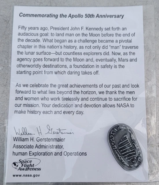 SPACE APOLLO 11 50th Anniversary Moon Landing 1969 Footprint 2019 NASA ...