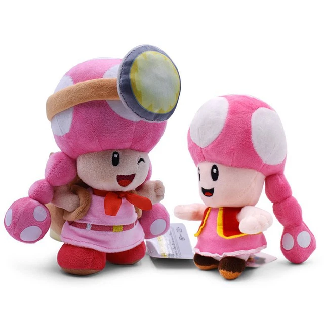 FUN AND FUNCTIONAL Super Mario Pink Mushroom Sister Plush Toy For Kids ...
