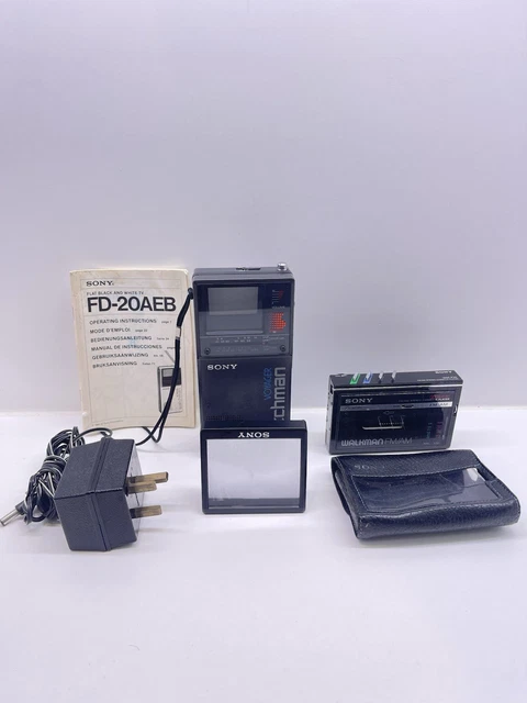 SONY WALKMAN WM-F30 Radio Cassette Player & tv set 1980's £265.00 ...