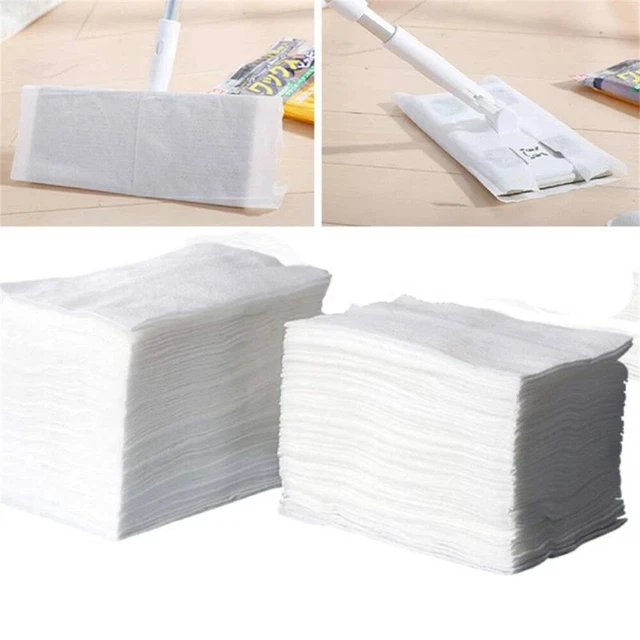 100PCS DISPOSABLE ELECTROSTATIC Dust Removal Mop Paper Home Cleaning ...
