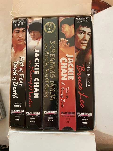 MARTIAL ARTS MASTERS Collection Box Set Bruce Lee Jackie Chan 5 VHS ...