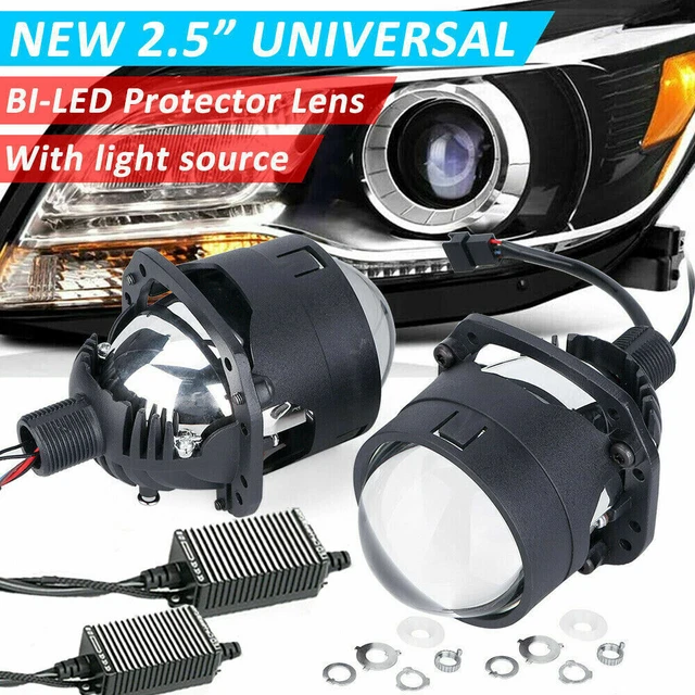 2.5& BI LED Projector Lens Car Headlight Retrofit H4 H7 Universal High ...