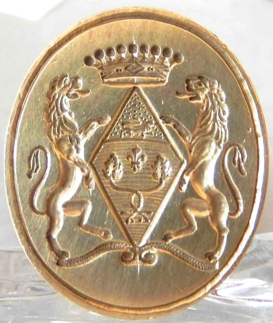 SCEAU, CACHET, ARMOIRIES , Couronne COMTALE, NOBLESSE; EUR 180,00 ...