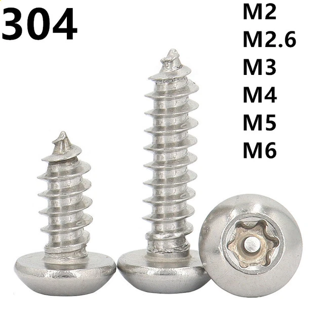 304 STAINLESS STEEL Pan Head Torx Pin Self Tapping Security Screw M2 M2.6 - M6 $21.48 - PicClick CA