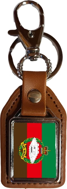 ROYAL TANK REGIMENT Military Brown PU Leather Square Key Fob And Gift ...