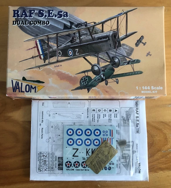 VALOM KIT (2 Kits) "Raf Se5A Scout" 1:144 Scale - No Paint No Glue ...