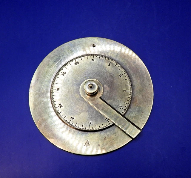 RARE ANTIQUE WW1 Military Calculation Circular Brass Slide Rule. Brown ...
