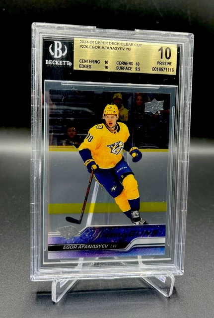 2023-24 UPPER DECK Clear Cut Egor Afanasyev Young Guns RC Rookie BGS 10 ...