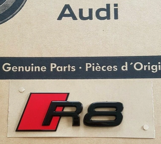 ORIGINAL AUDI R8 Logo Schriftzug Aufkleber Heckklappe Emblem schwarz ...