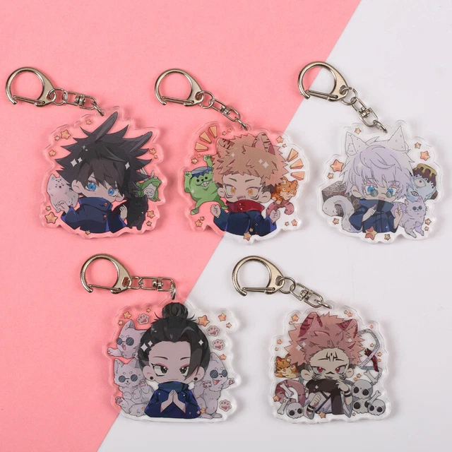 JUJUTSU KAISEN GOJO Satoru Yuji Acrylic Keychain Key Ring Race Strap $4 ...