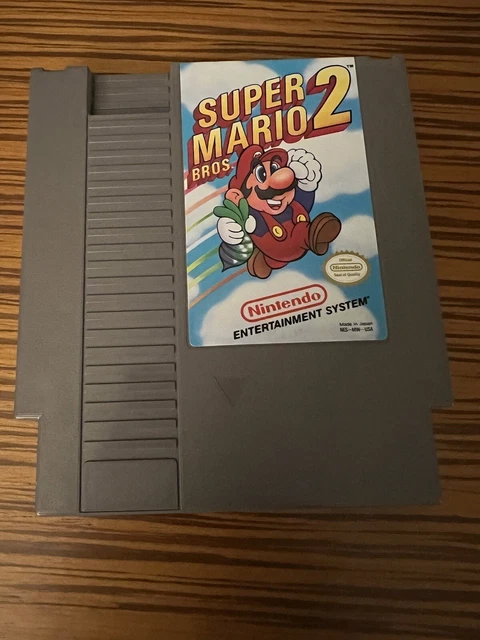 SUPER MARIO BROS 2 (NES, Nintendo E. System, 1988) Authentic Cart ...