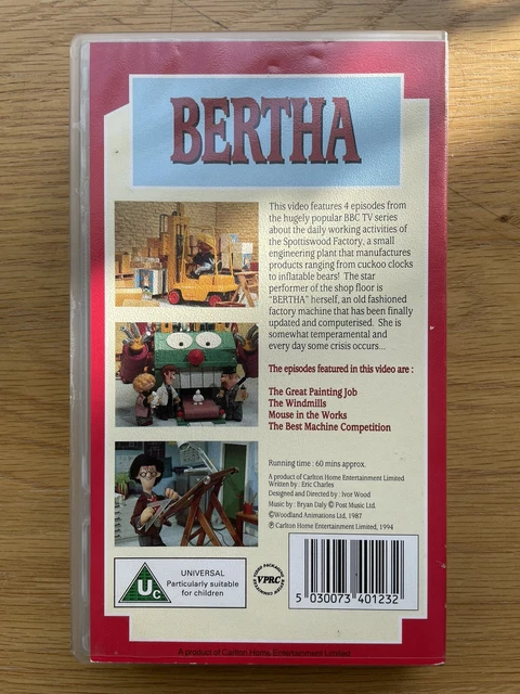 BERTHA - VHS Video Tape - from the makers of Postman Pat BBC Childrens ...