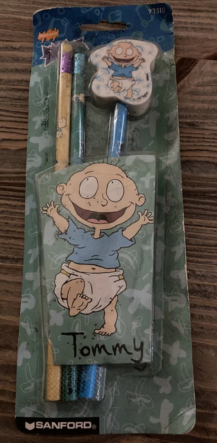 VINTAGE RUGRATS 1997 Nickelodeon Sanford 3 Pack Pencils + Tommy Eraser ...