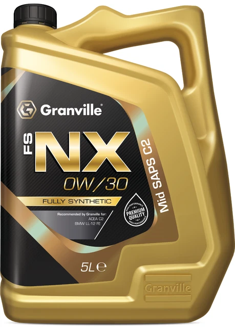 GRANVILLE 0W30 FS-NX Fully Synthetic Engine Oil 5L Mid Saps C2 ACEA: C2 £39.95 - PicClick UK