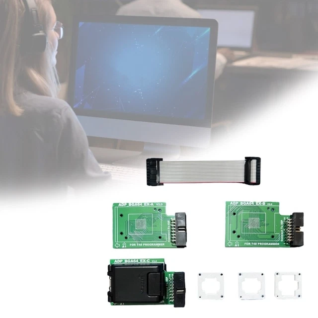 PRECISE BGA64 CHIP Programming Adapter for T48 Select Programmer Models ...