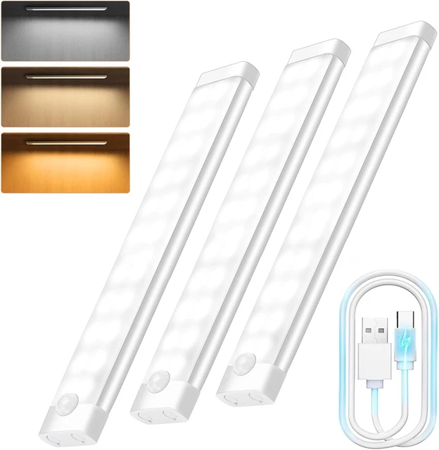 MOTION SENSOR LIGHTS - 20Cm under Cabinet Kitchen Lights, 3 Color ...